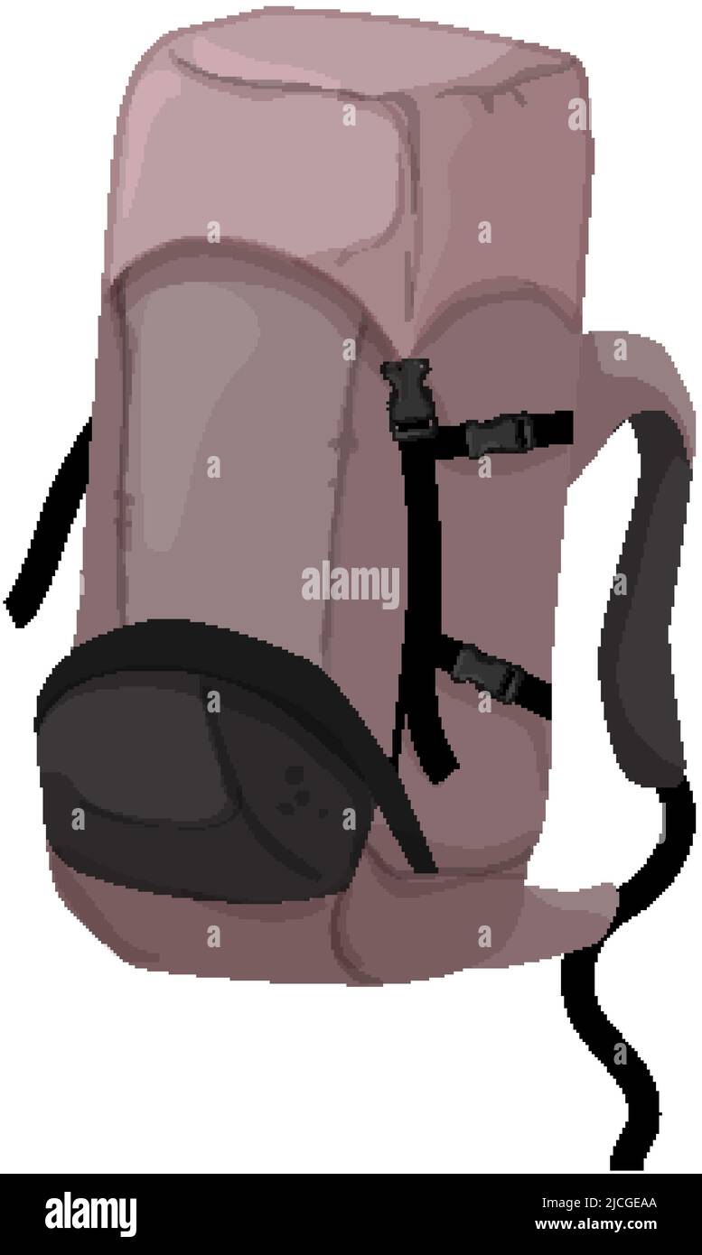 mountain backpack camp cartoon vector illustration Stock Vector Image ...