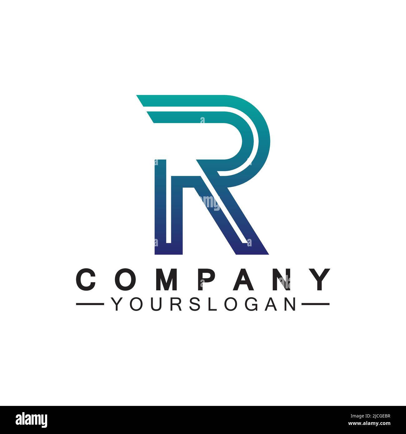 Letter R Monogram Logo Design Brand Identity Logos Designs Vector ...