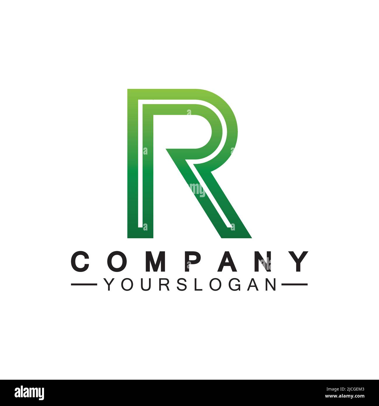 Letter R Monogram Logo Design Brand Identity Logos Designs Vector ...