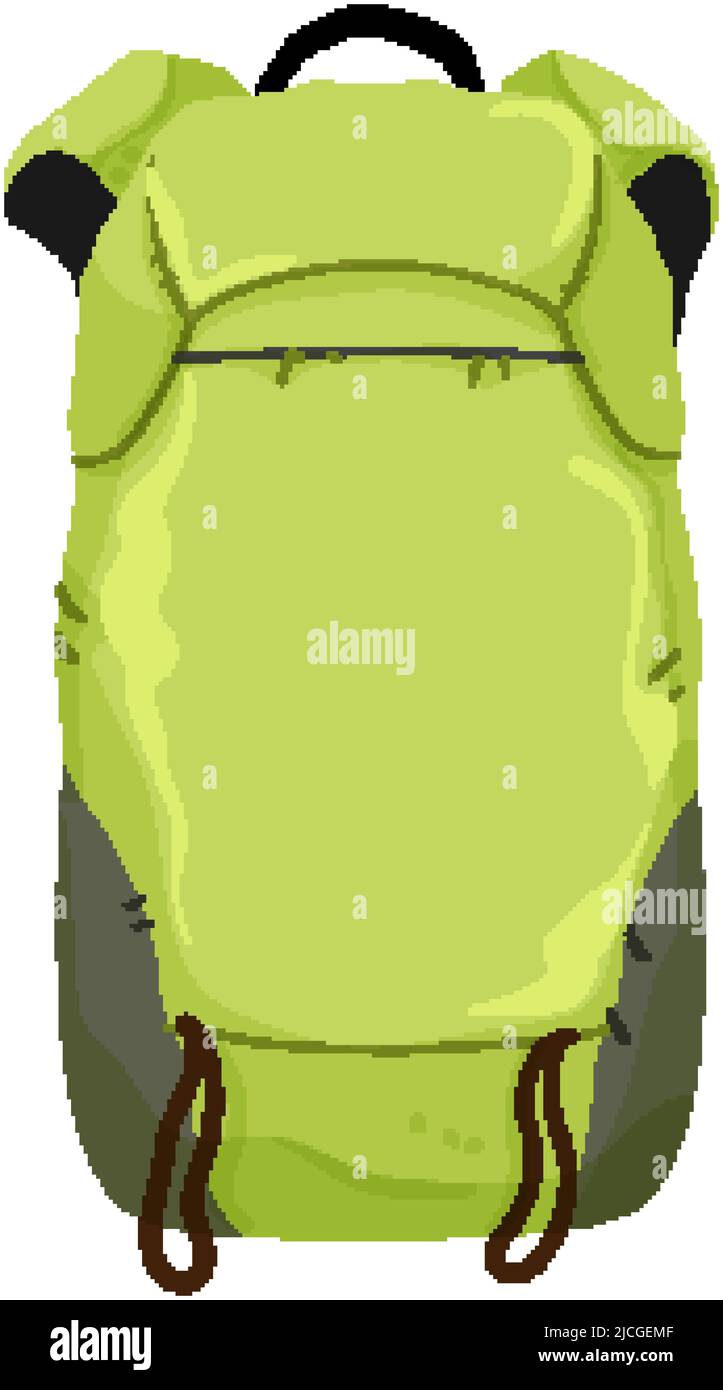 luggage backpack camp cartoon vector illustration Stock Vector Image ...