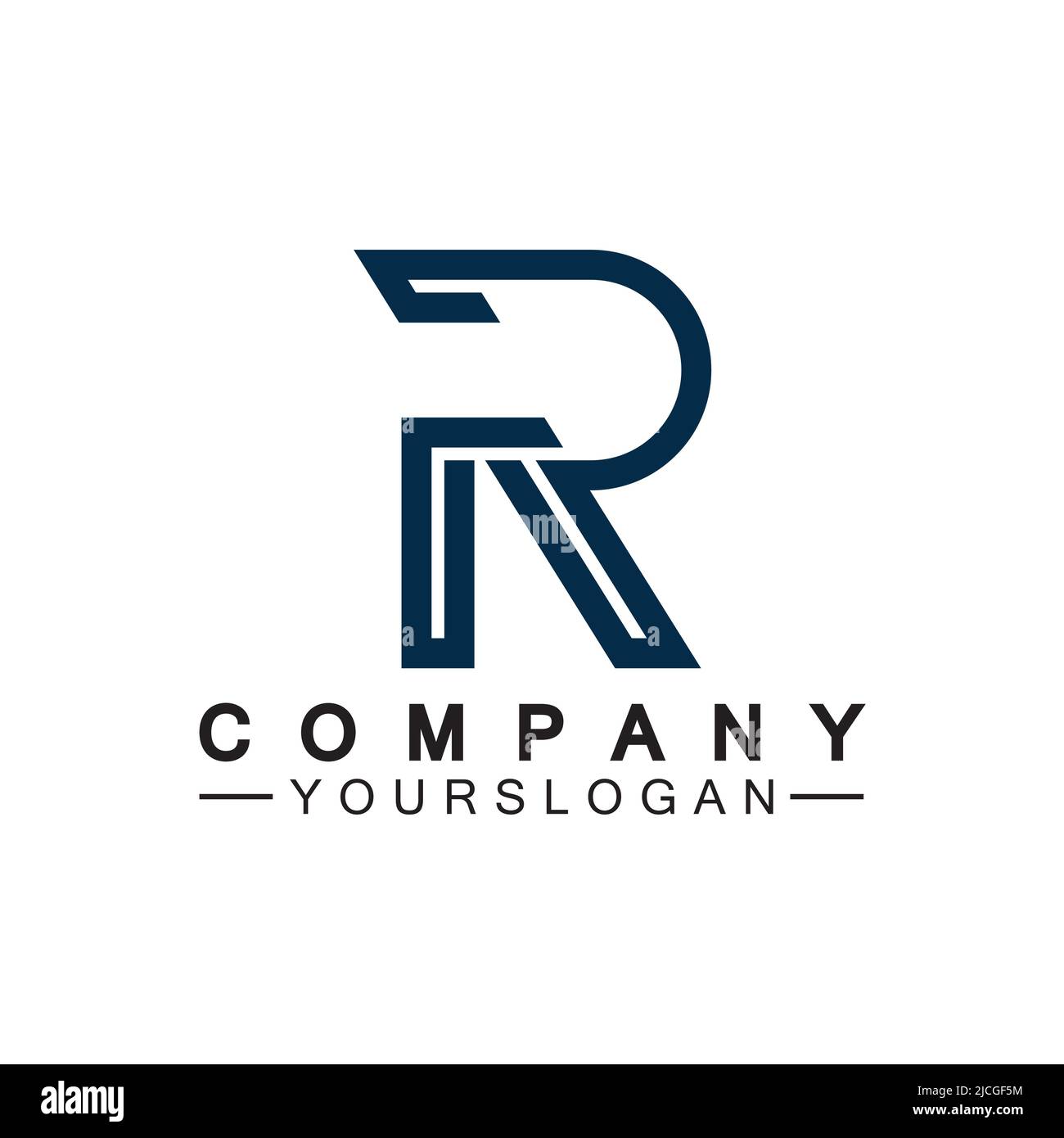 Letter R Monogram Logo Design Brand Identity Logos Designs Vector ...