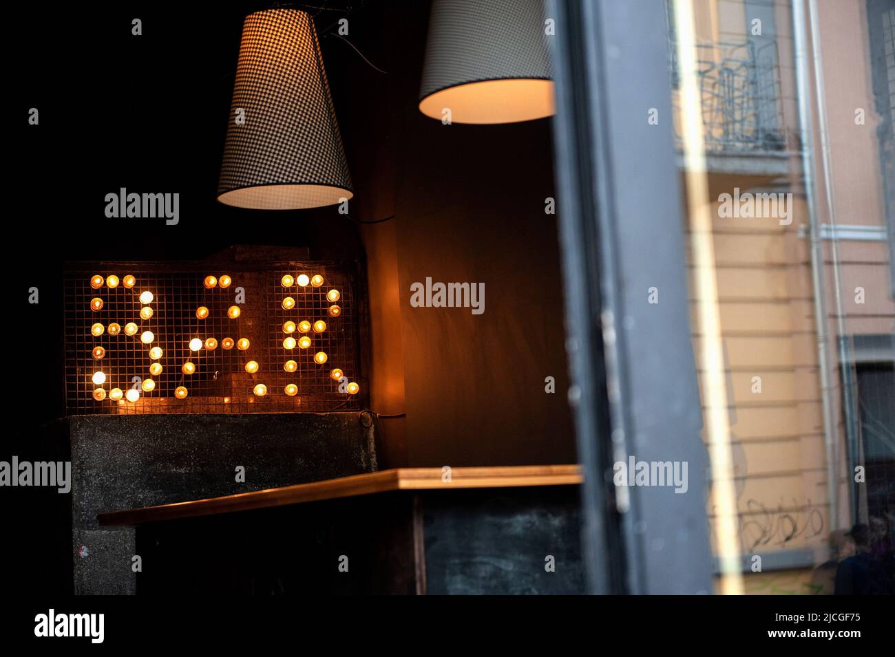 Neon Bar Sign, Pub in Sofia, Bulgaria Stock Photo - Alamy