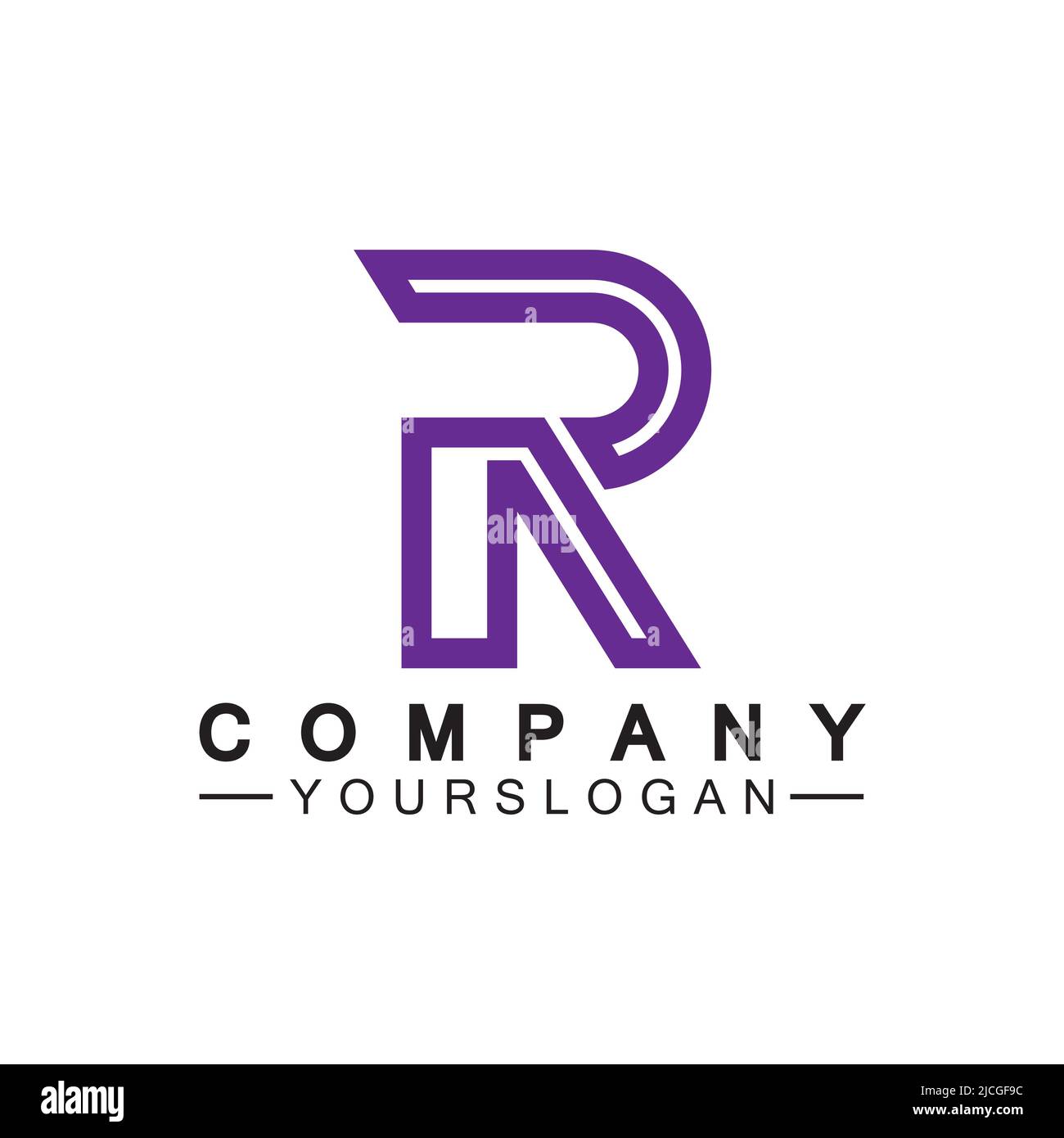 Letter R Monogram Logo Design Brand Identity Logos Designs Vector ...