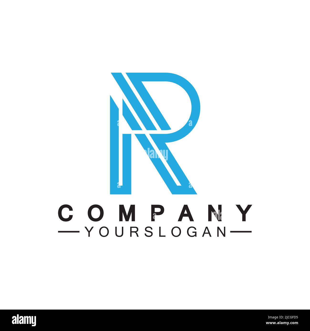 Letter R Monogram Logo Design Brand Identity Logos Designs Vector ...
