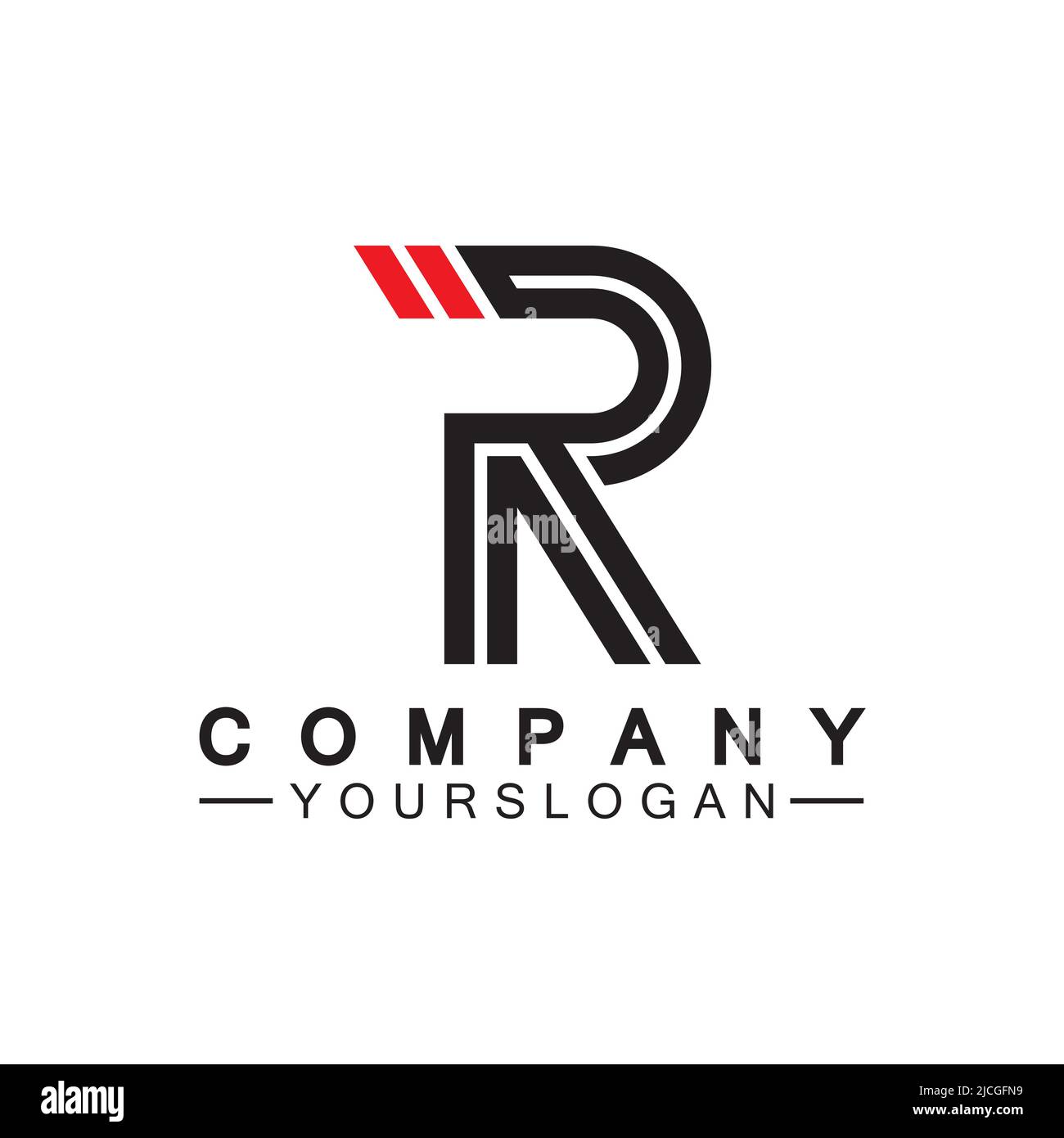 Letter R Monogram Logo Design Brand Identity Logos Designs Vector ...