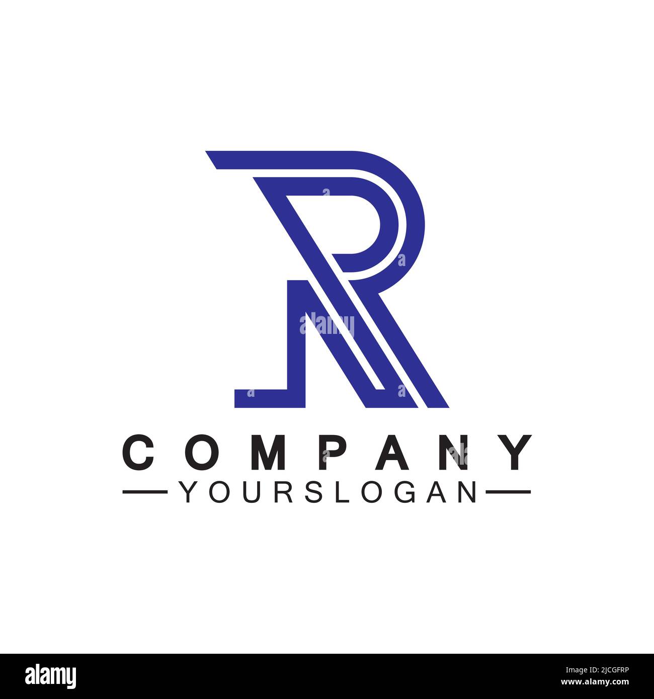 Letter R Monogram Logo Design Brand Identity Logos Designs Vector ...