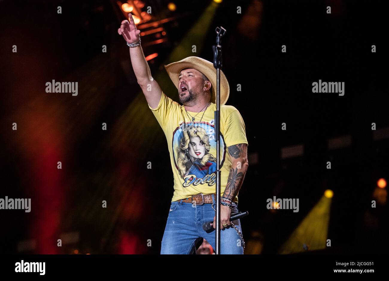 Jason Aldean Performs During Day 1 Of Cma Fest 2022 At Nissan Stadium