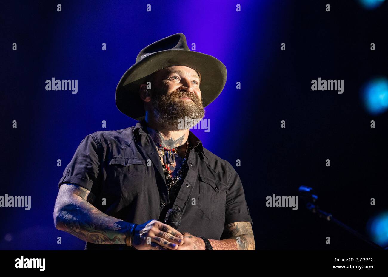 Zac Brown performs during day 1 of CMA Fest 2022 at Nissan Stadium on ...