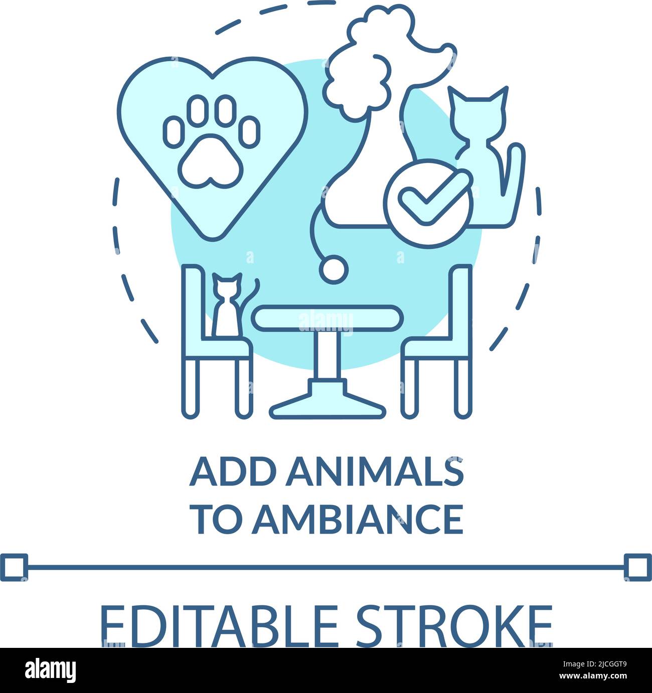 Add animals to ambiance turquoise concept icon Stock Vector Image & Art ...