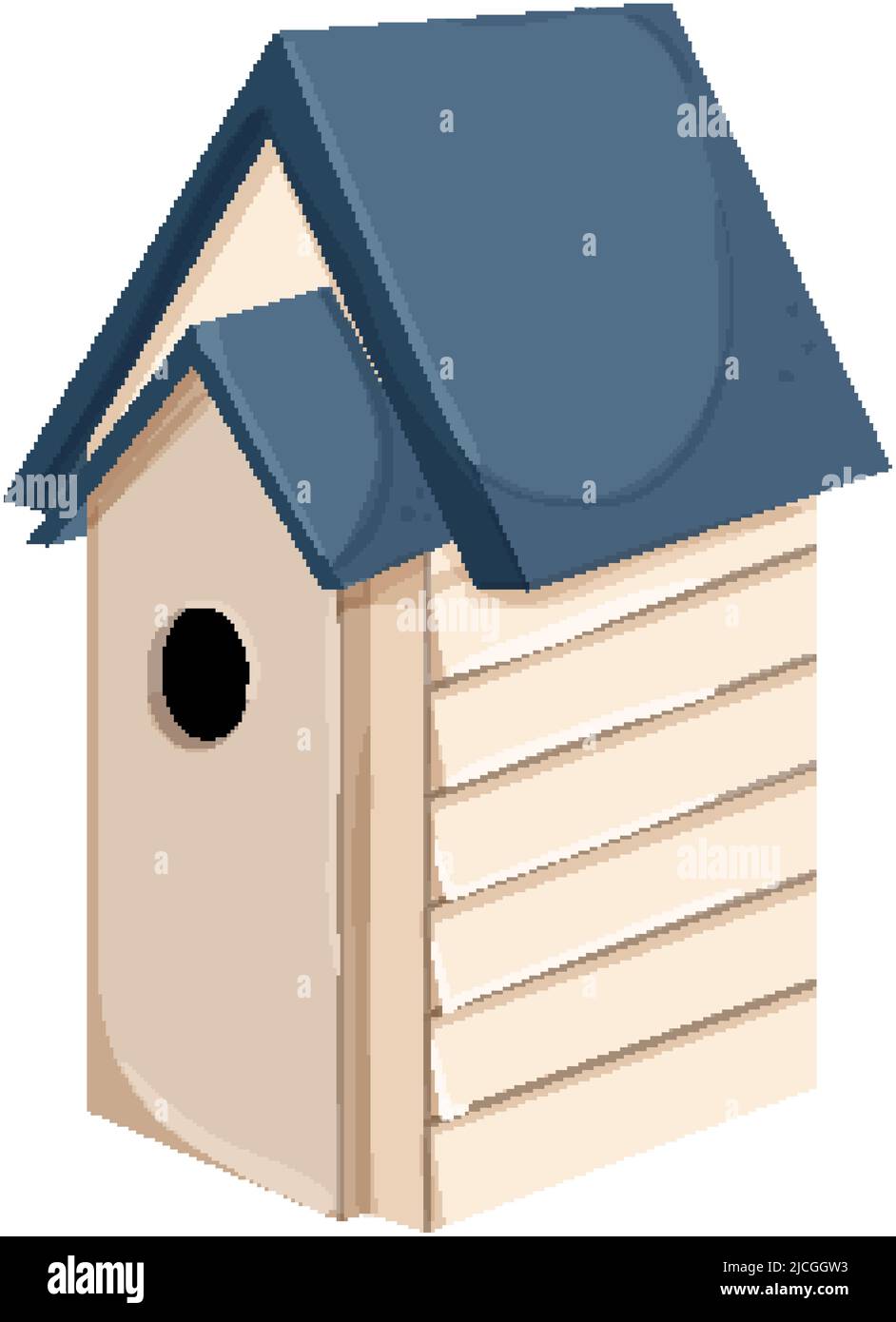 spring bird house cartoon vector illustration Stock Vector Image & Art ...