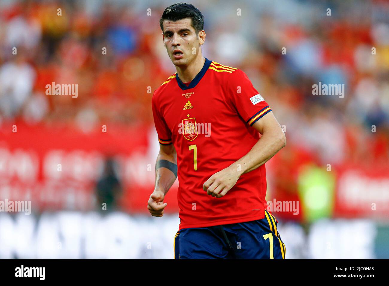 Malaga, Spain, June 12, 2022, Alvaro Morata of Spain during the UEFA ...