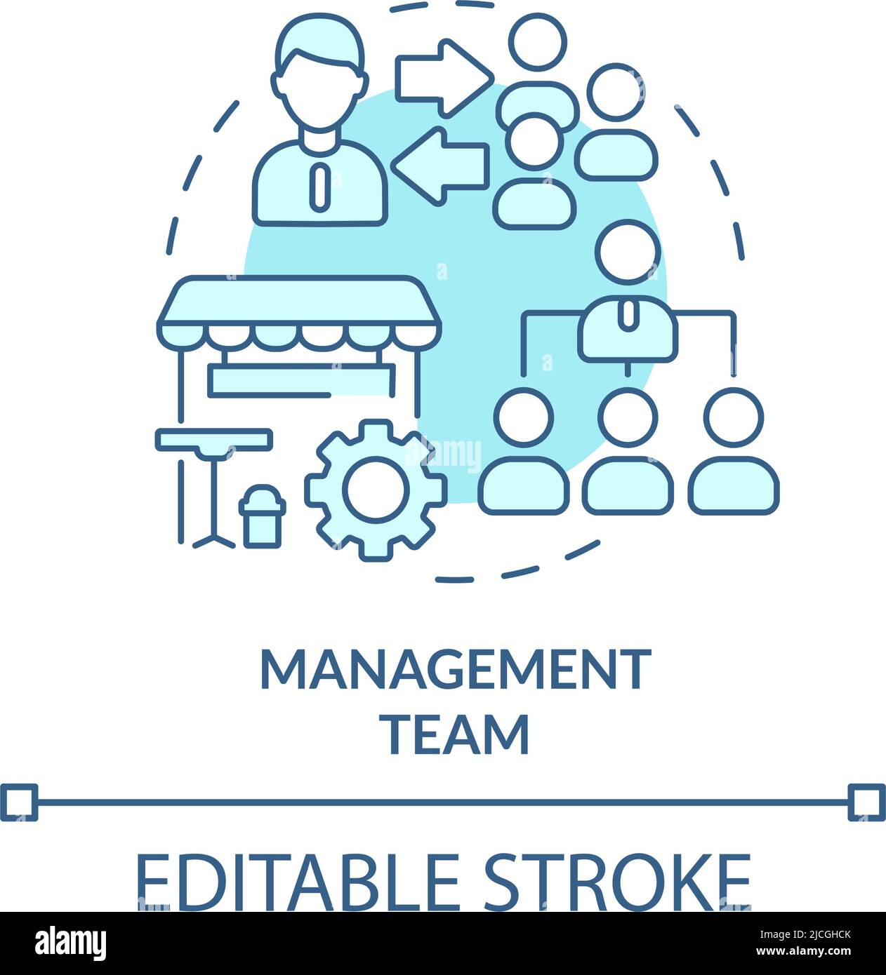 Management team turquoise concept icon Stock Vector Image & Art - Alamy