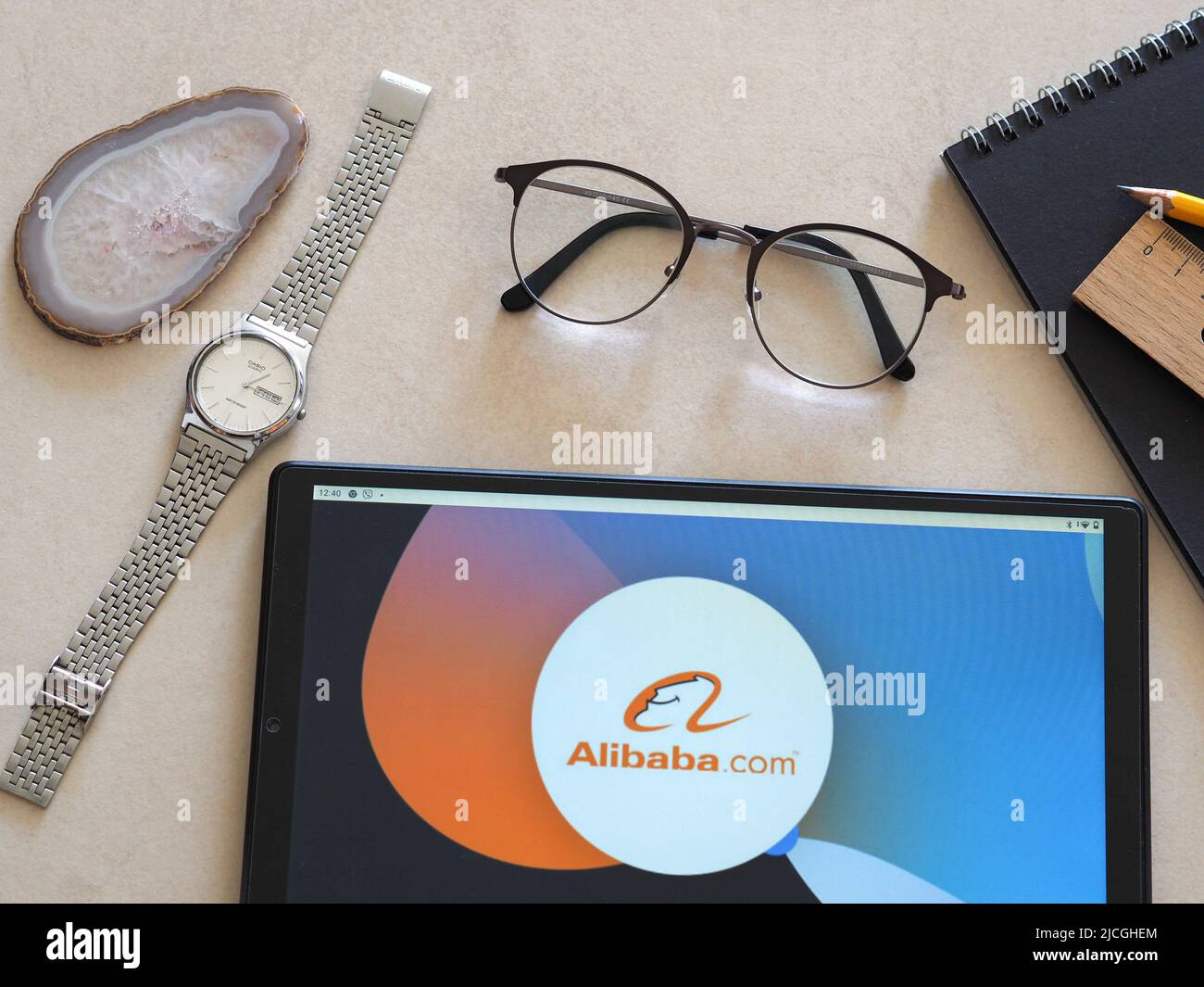 Germany. 13th June, 2022. In this photo illustration, the Alibaba Group ...