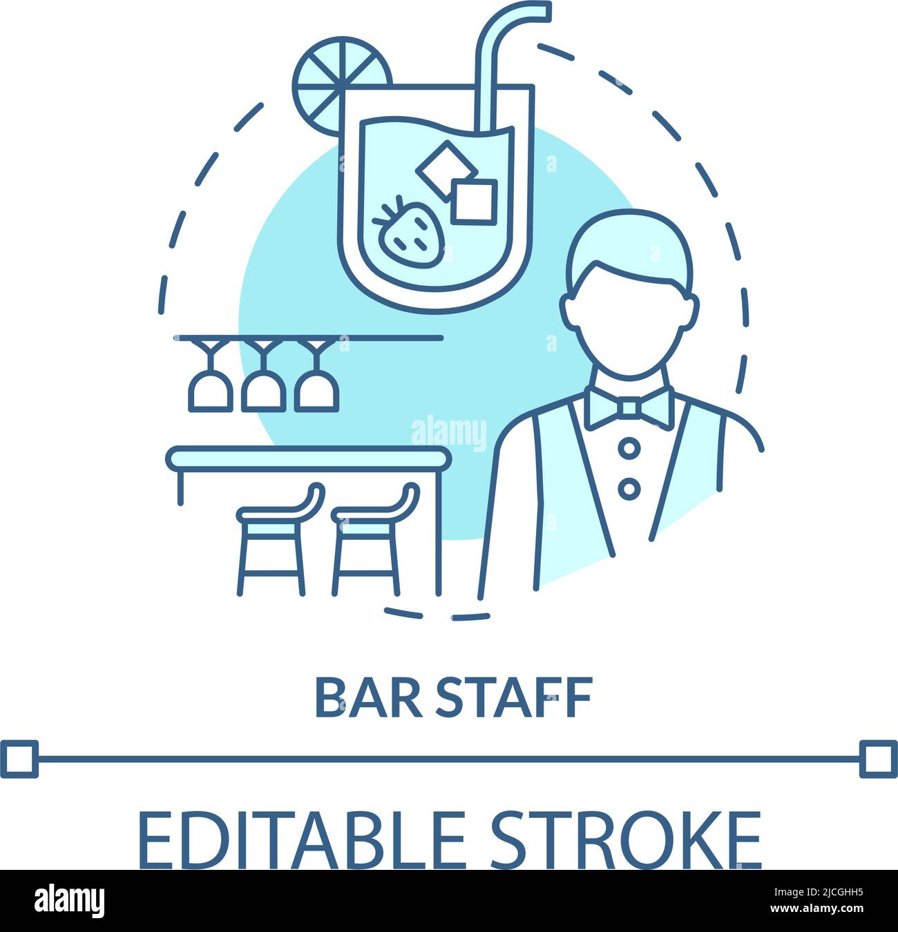 Hospitality staff drawing Cut Out Stock Images & Pictures - Alamy