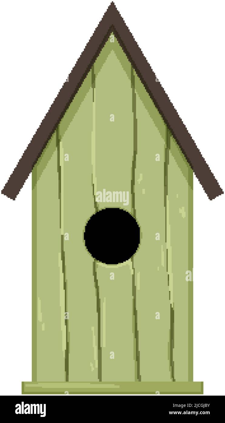 wood bird house cartoon vector illustration Stock Vector Image & Art ...