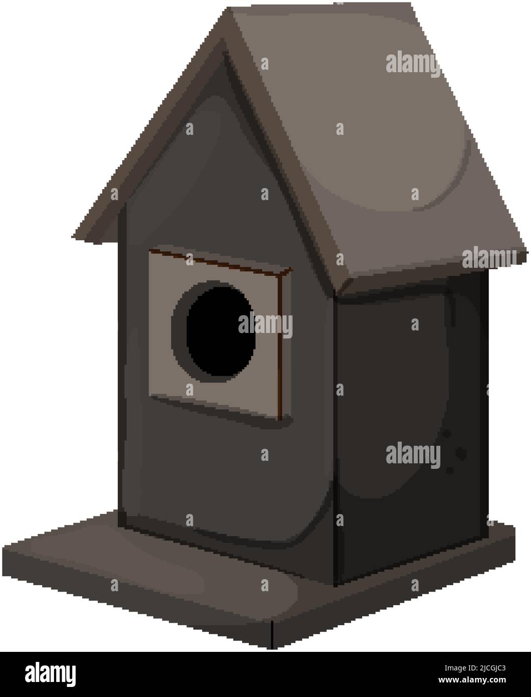 branch bird house cartoon vector illustration Stock Vector Image & Art ...