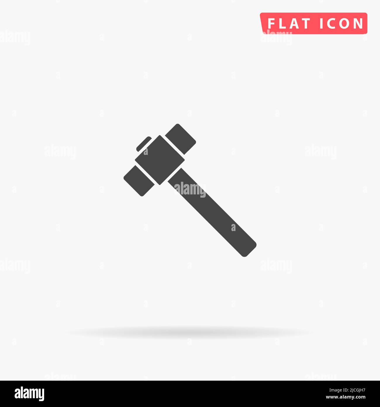 Sledgehammer flat vector icon. Hand drawn style design illustrations ...