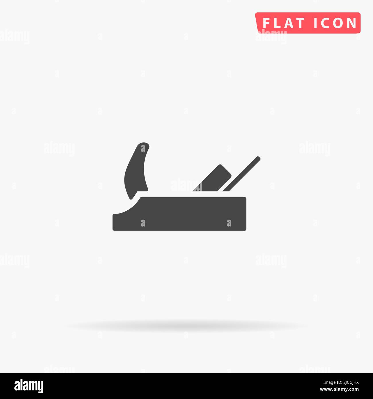 Hand planer flat vector icon. Hand drawn style design illustrations ...