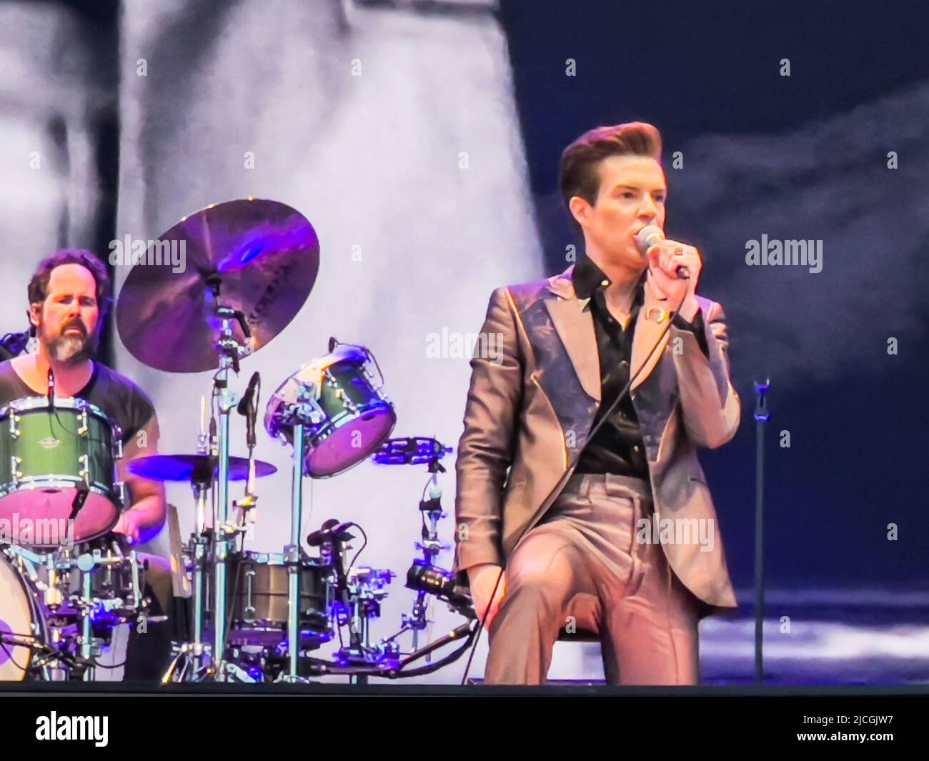 June 11, 2022: Las Vegas rock band The Killers, perform at the Old Trafford Cricket Ground in ...