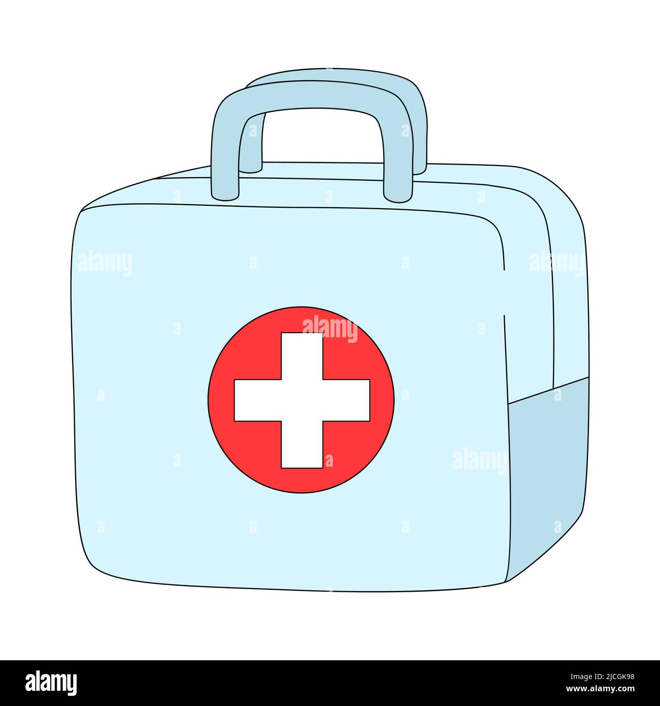 First aid kit in cartoon style. Vector illustration isolated on white ...