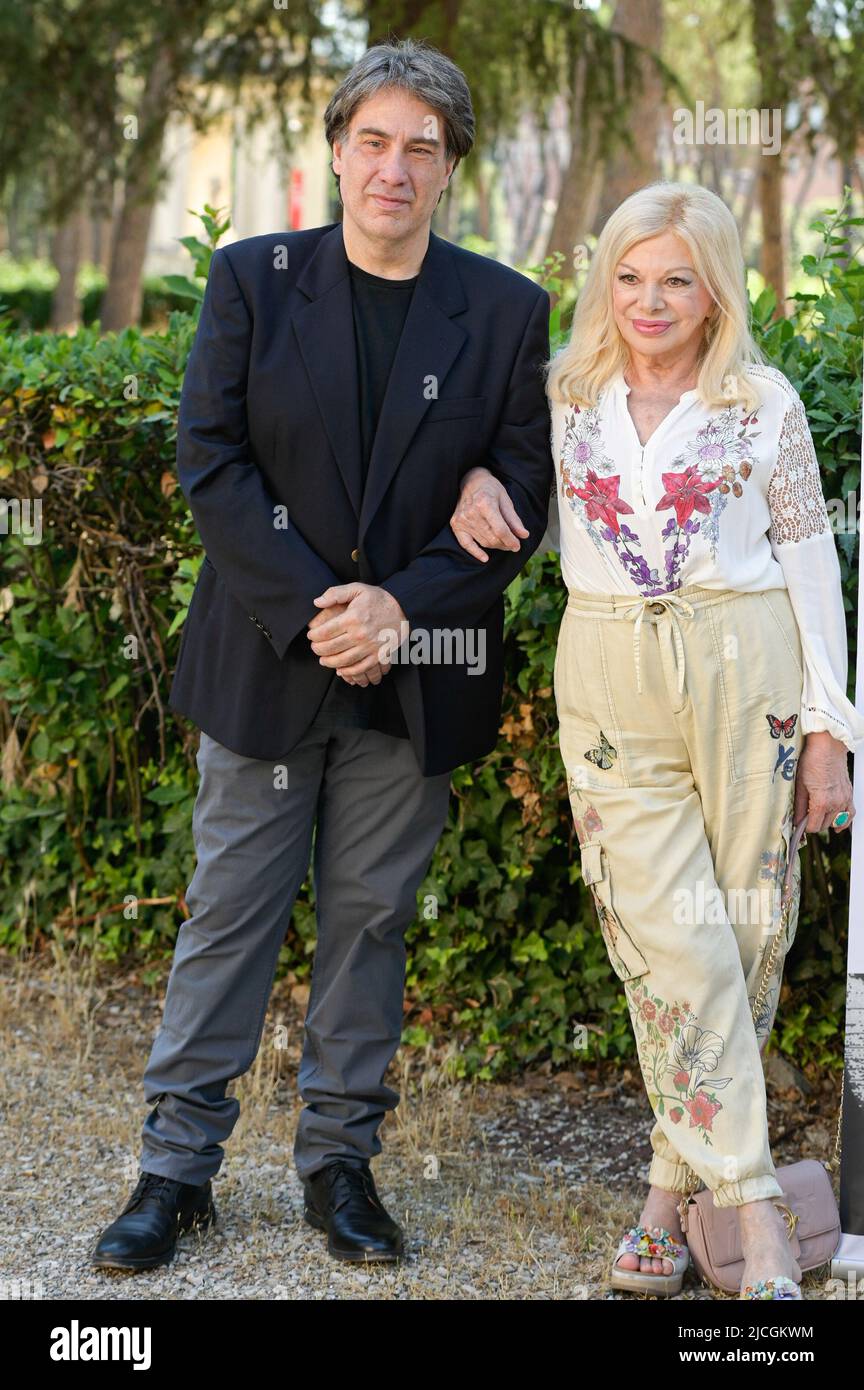 Sandra Milo (R) and Marco Geppetti (L) attend the photocall of Il bacio ...