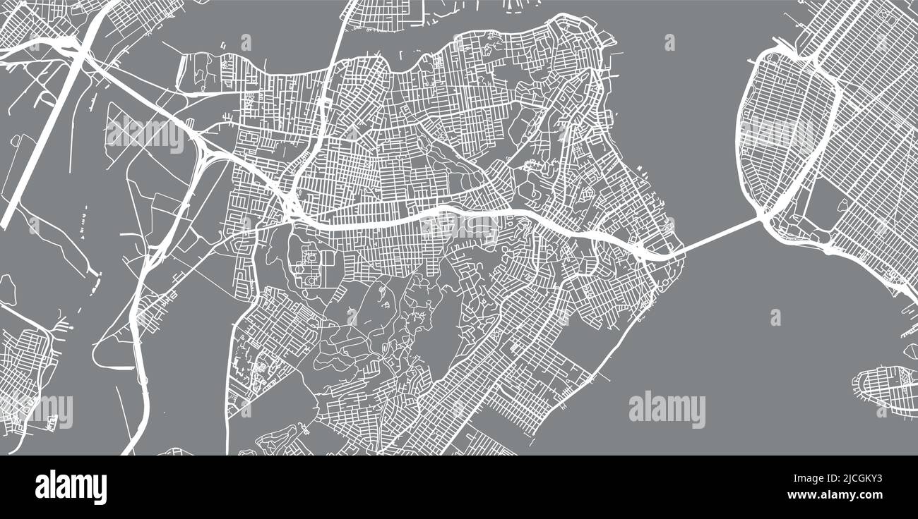 Urban vector city map of Staten Island, New York , United States of ...