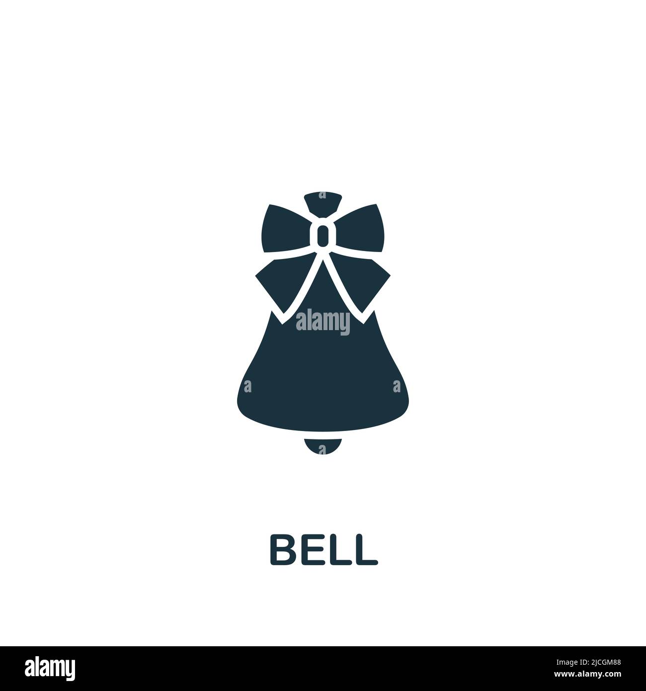 Bell icon. Monochrome simple icon for templates, web design and ...