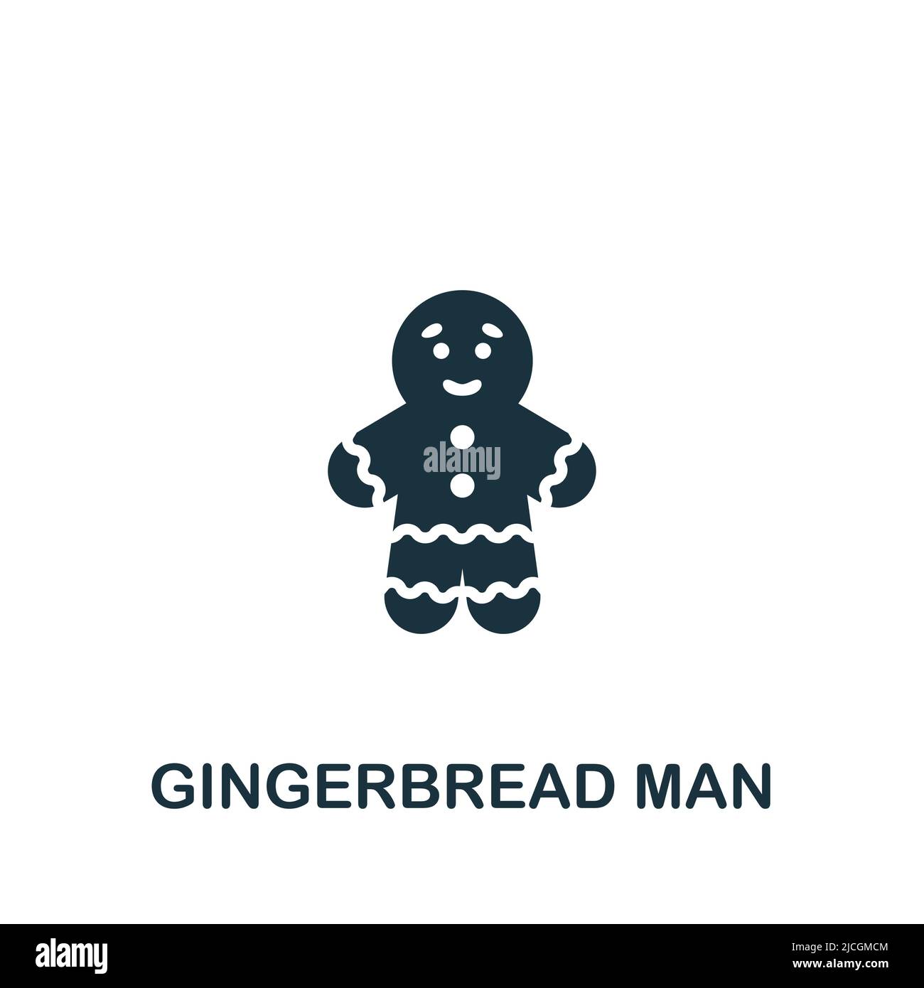 Gingerbread Man icon. Monochrome simple icon for templates, web design ... Gingerbread Man icon. Monochrome simple icon for templates, web design ...