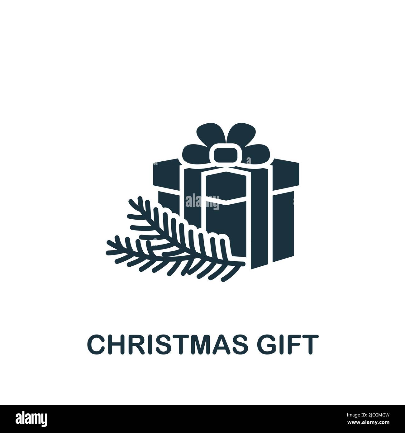 Christmas Gift icon. Monochrome simple icon for templates, web design ...