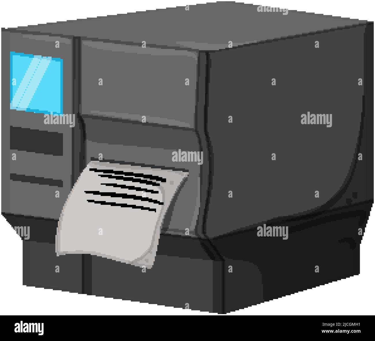 scanner printer paper cartoon vector illustration Stock Vector Image ...