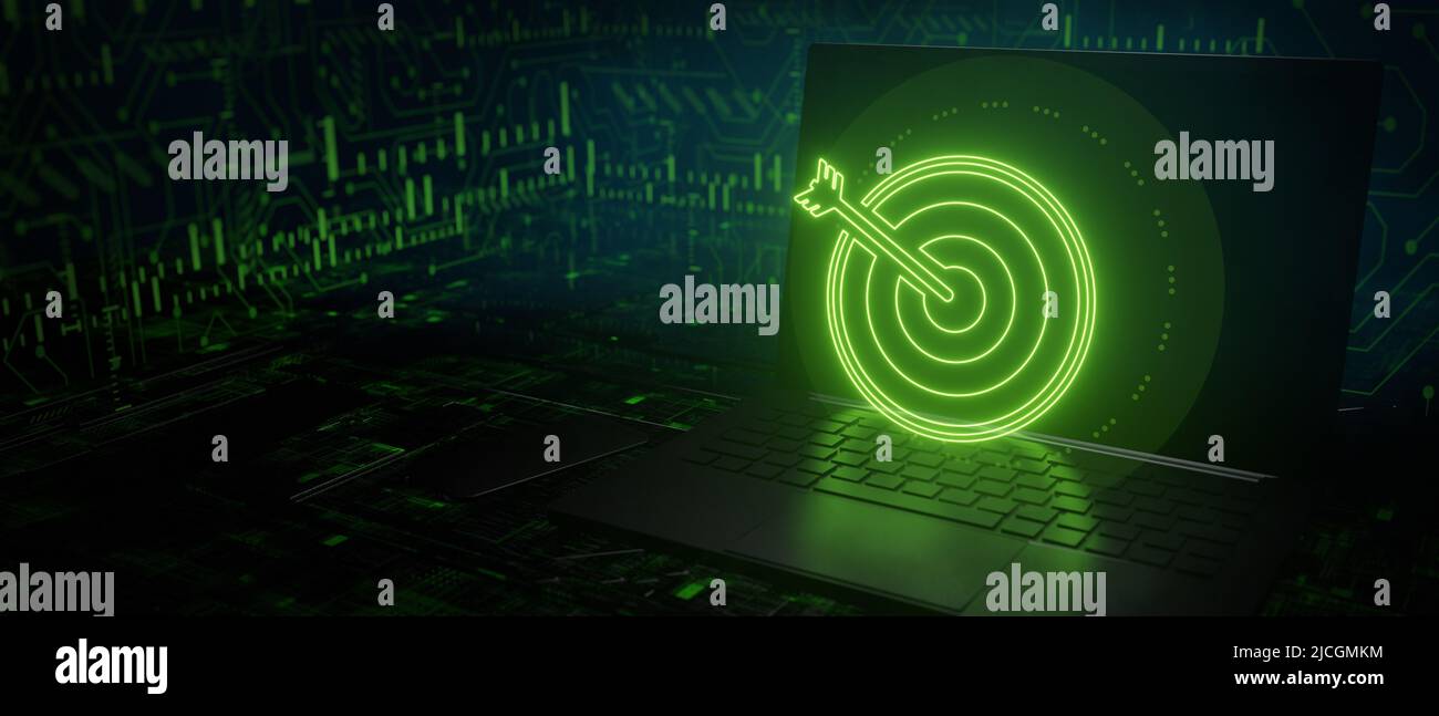 Digital technology goals business finance concept 3D Stock Photo - Alamy