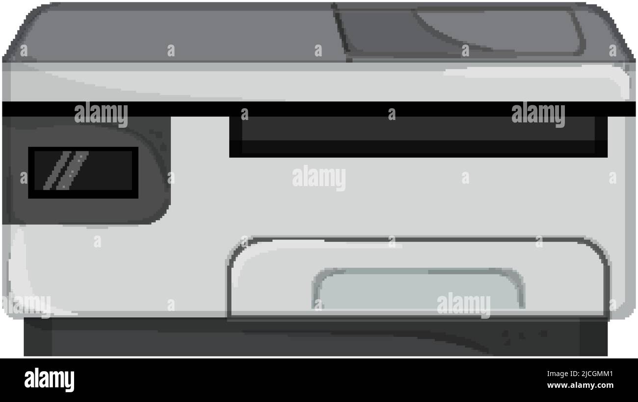 digital printer paper cartoon vector illustration Stock Vector Image ...