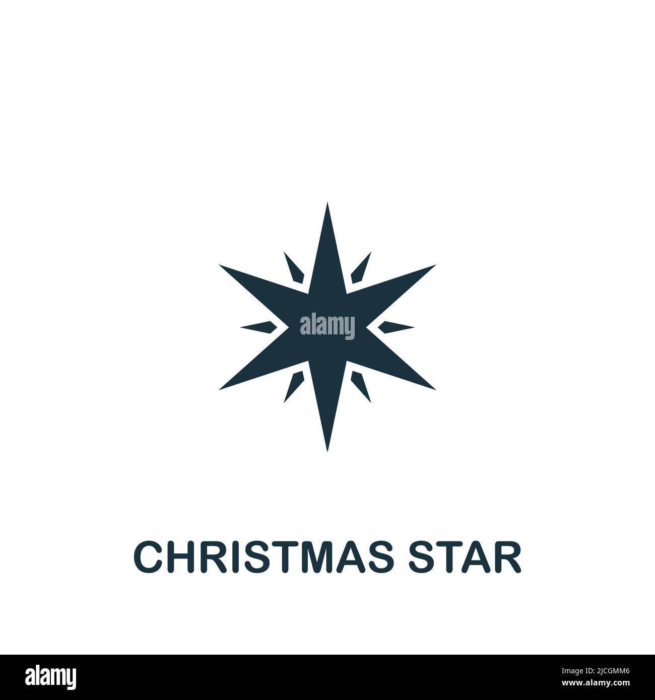 Christmas Star icon. Monochrome simple icon for templates, web design ...