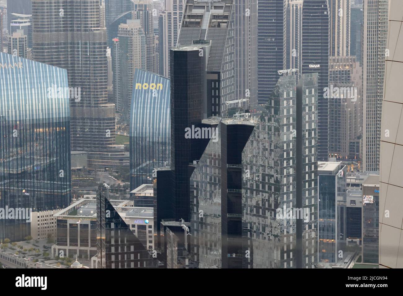 Glass concrete skyscrapers business centers hi-res stock photography ...