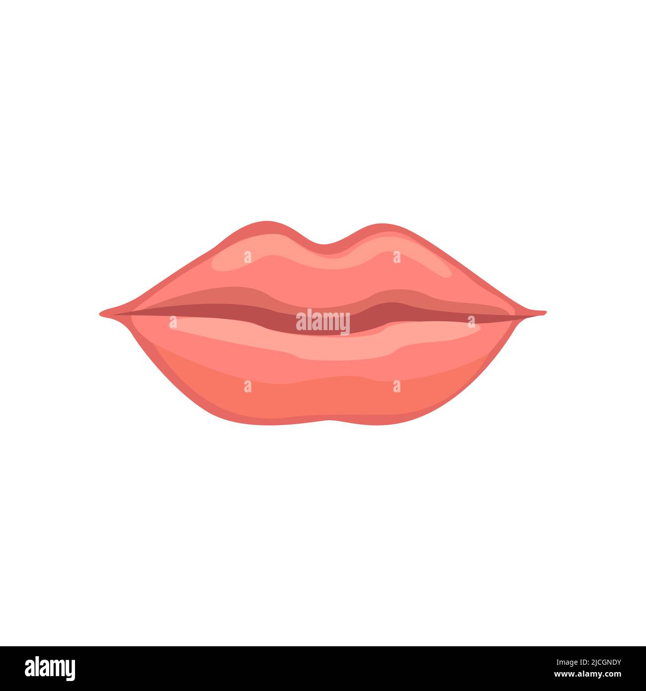 Lips flat icon. Colored vector element from body parts collection ...