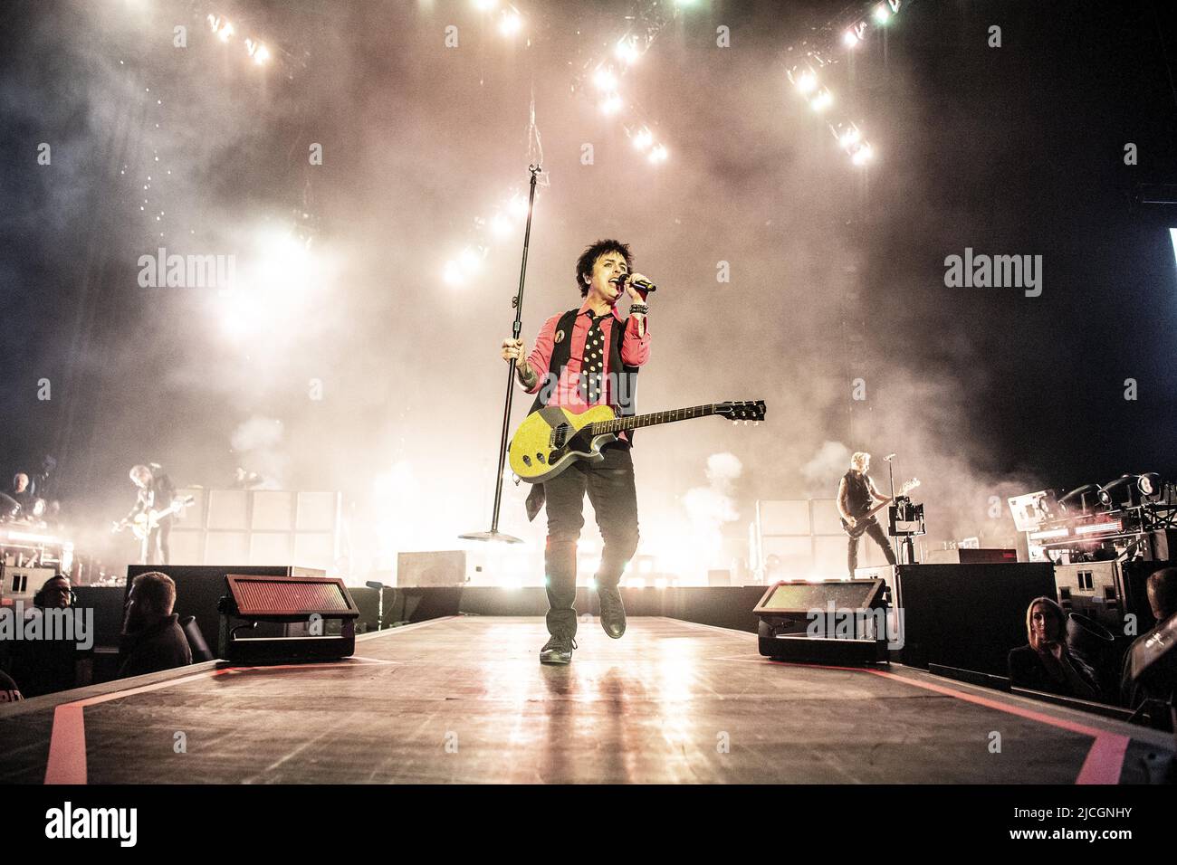 Stockholm, Sweden, June 11, 2022, Green Day on stage at Tele2 Arena in ...