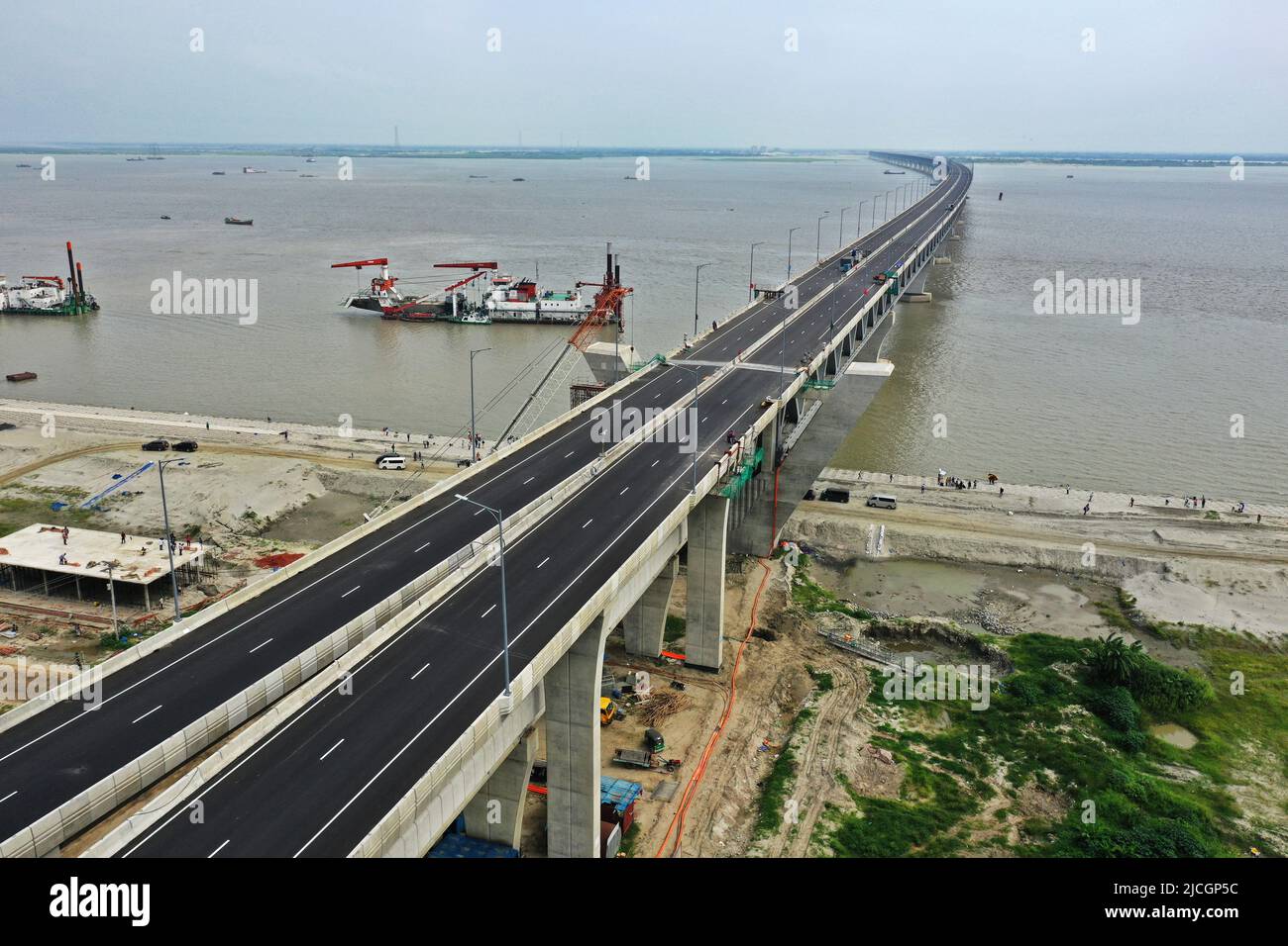 Aerial view of padma bridge hi-res stock photography and images - Alamy