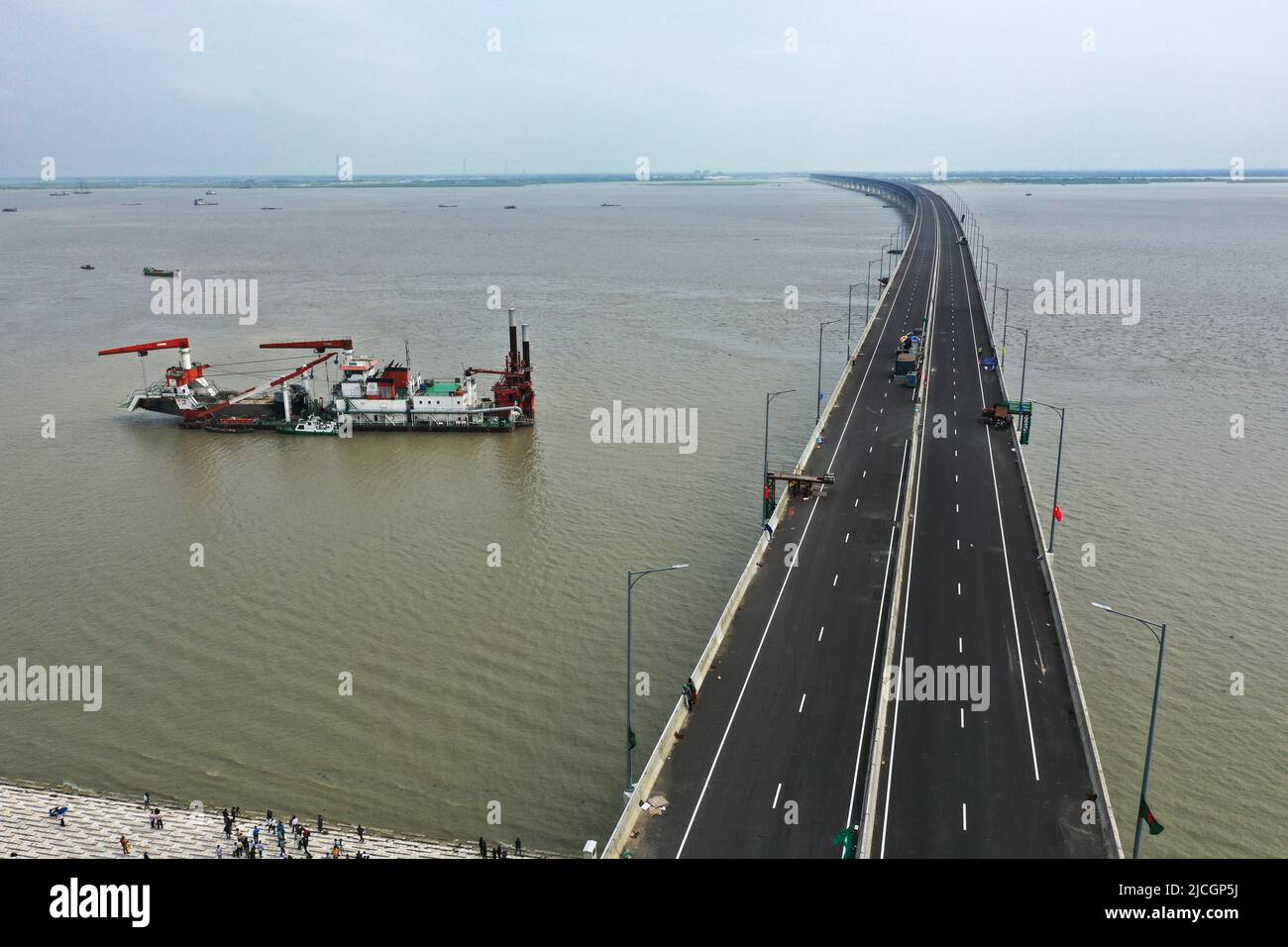 Aerial view of padma bridge hi-res stock photography and images - Alamy