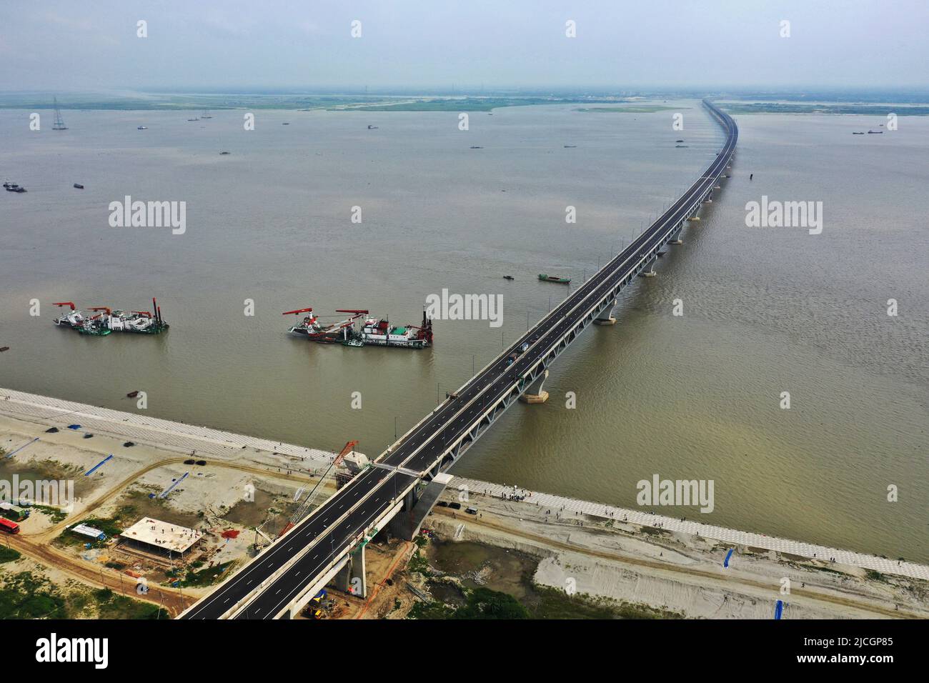 Aerial view of padma bridge hi-res stock photography and images - Alamy