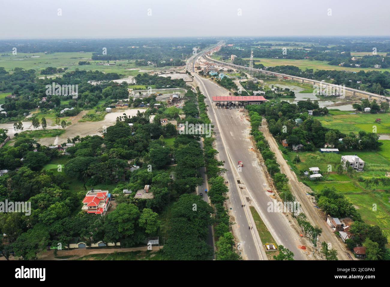 Munshiganj, Bangladesh - June 12, 2022: The bird's-eye view of Padma ...