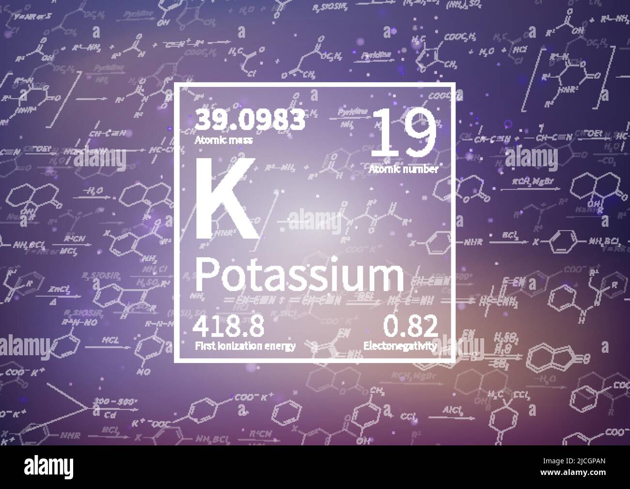 Potassium chemical element with first ionization energy, atomic mass ...