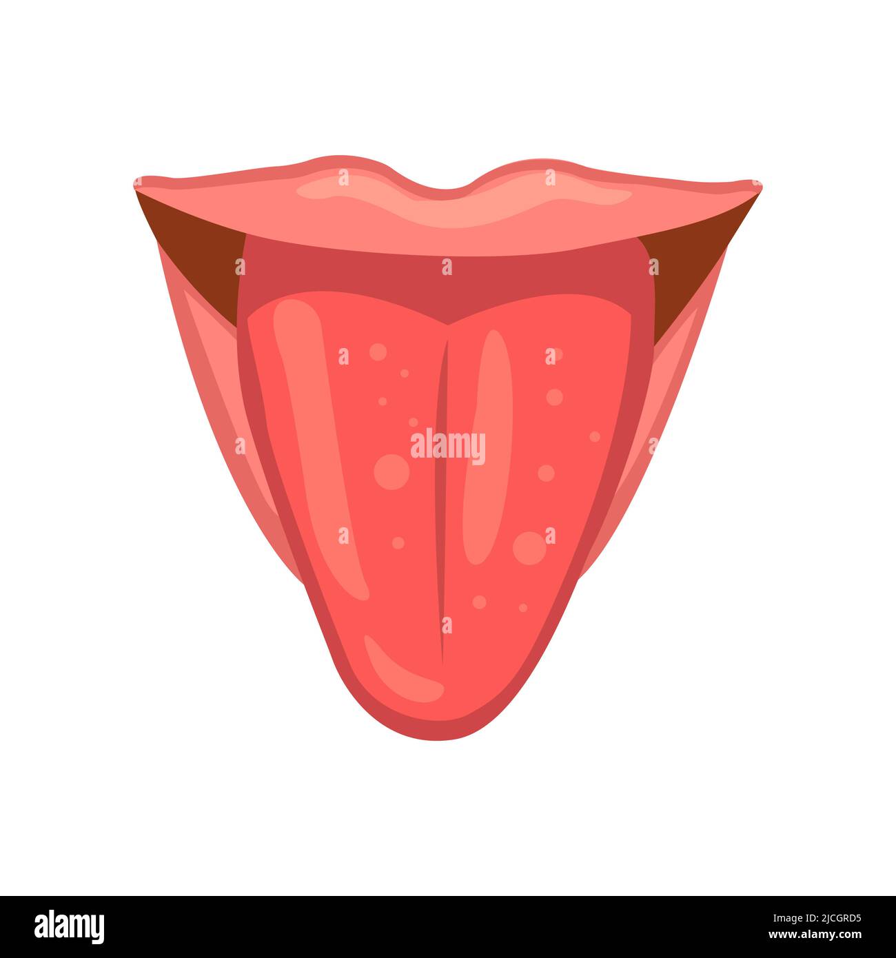 Tongue flat icon. Colored vector element from body parts collection ...