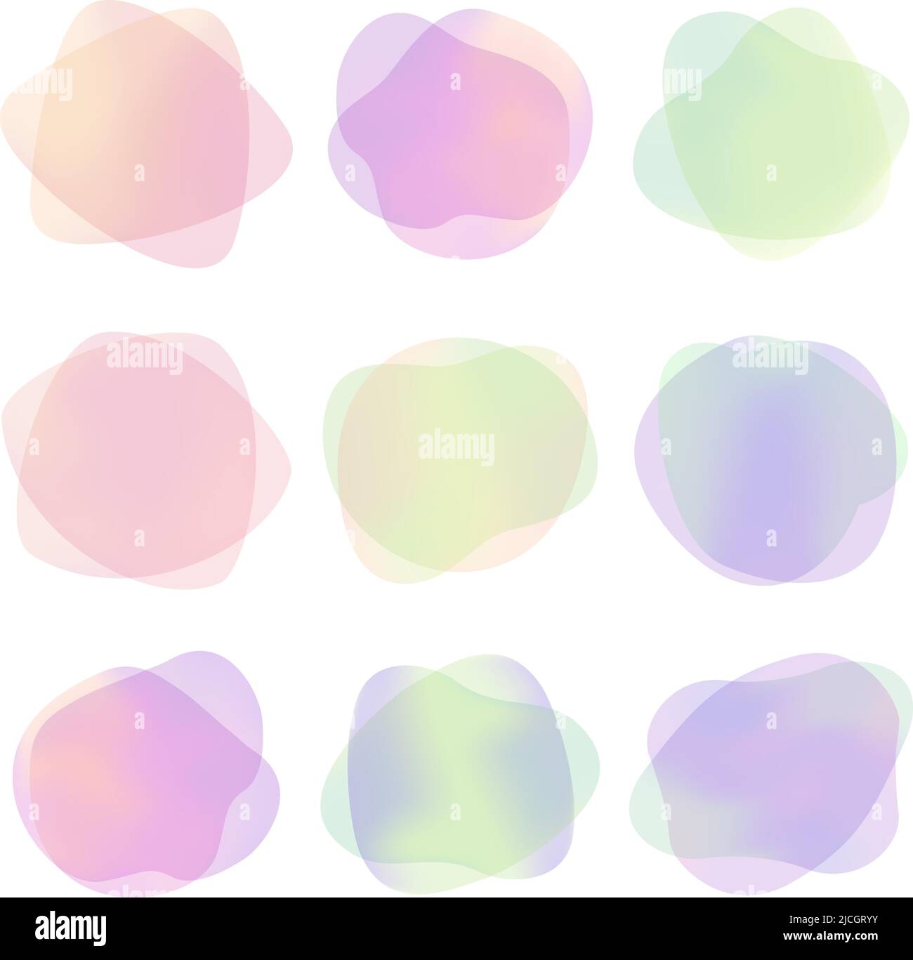 Abstract spots with transparency effect, elements for design, vector ...