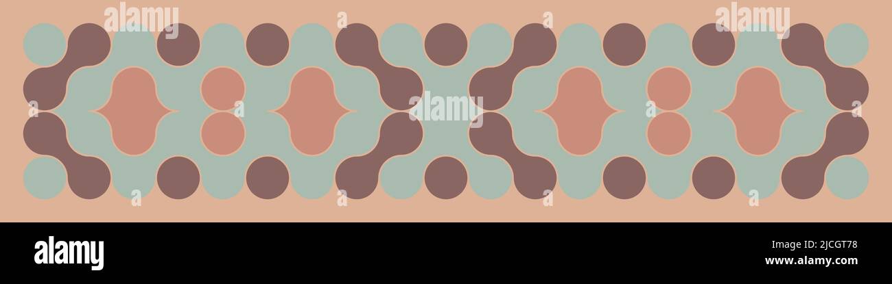 Random Color Rounded Truchet Tiling Illustration Stock Vector Image