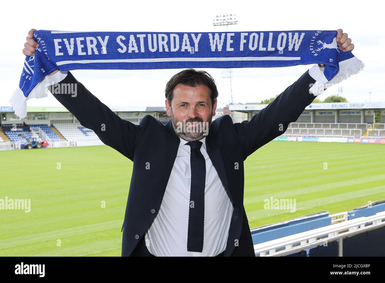 HARTLEPOOL, UK. JUN 13TH Paul Hartley is unveiled as the new manager of ...