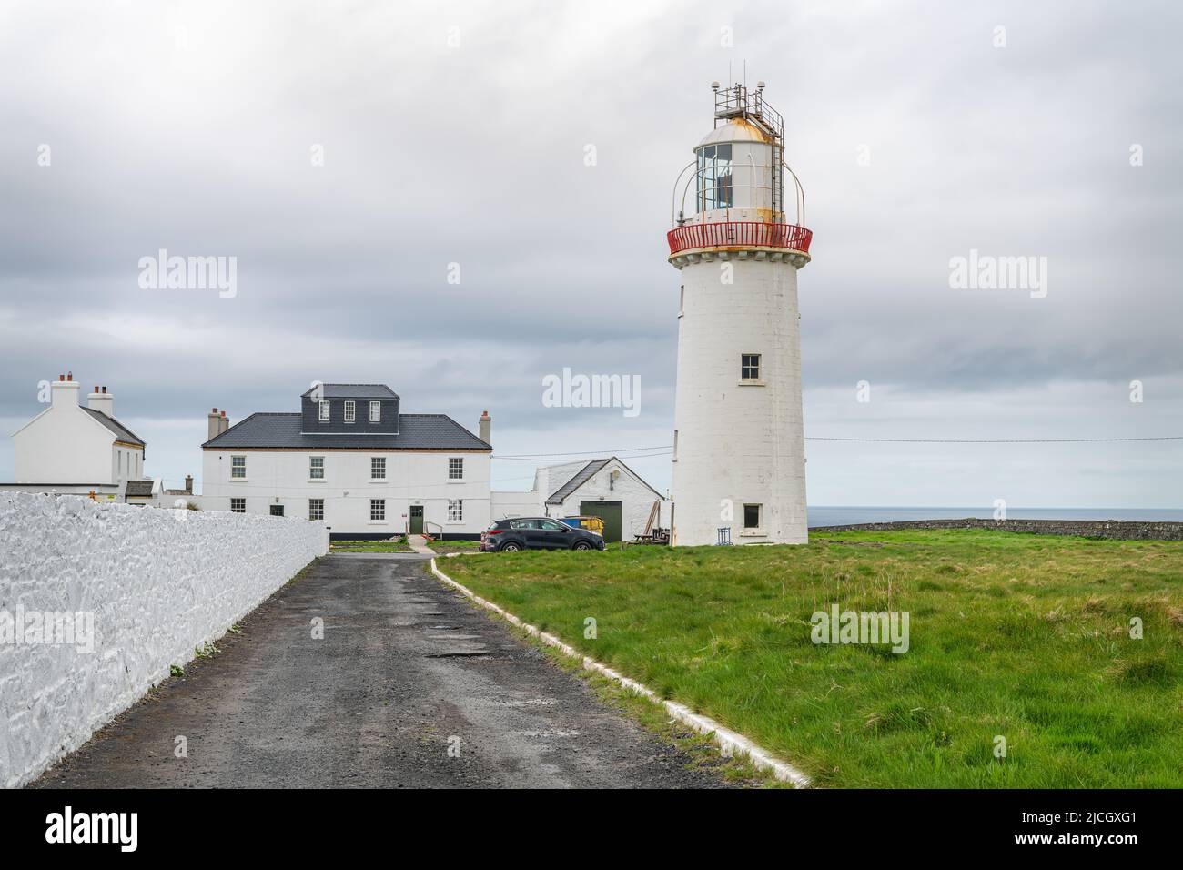 Loophead Lighthouse from the entrance gate, County Clare, Ireland Stock ...