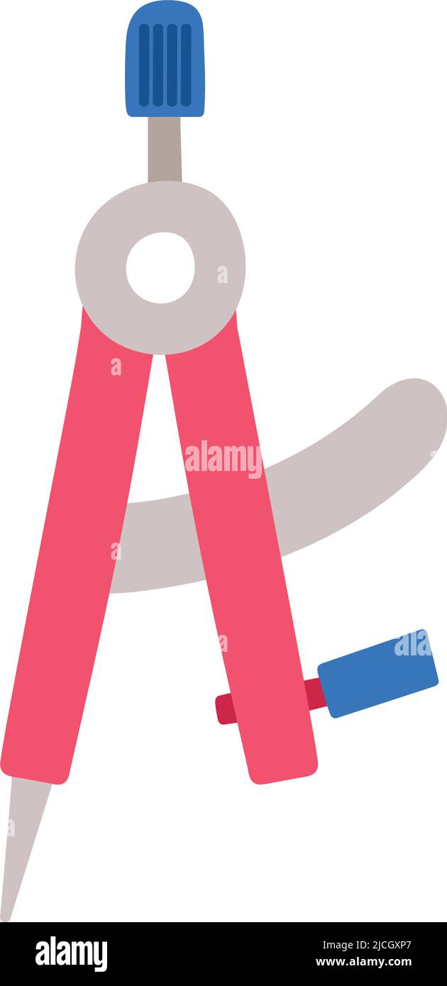 Compass red pencil geometry hi-res stock photography and images - Alamy