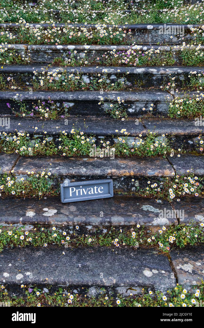 Private steps sign hi-res stock photography and images - Alamy