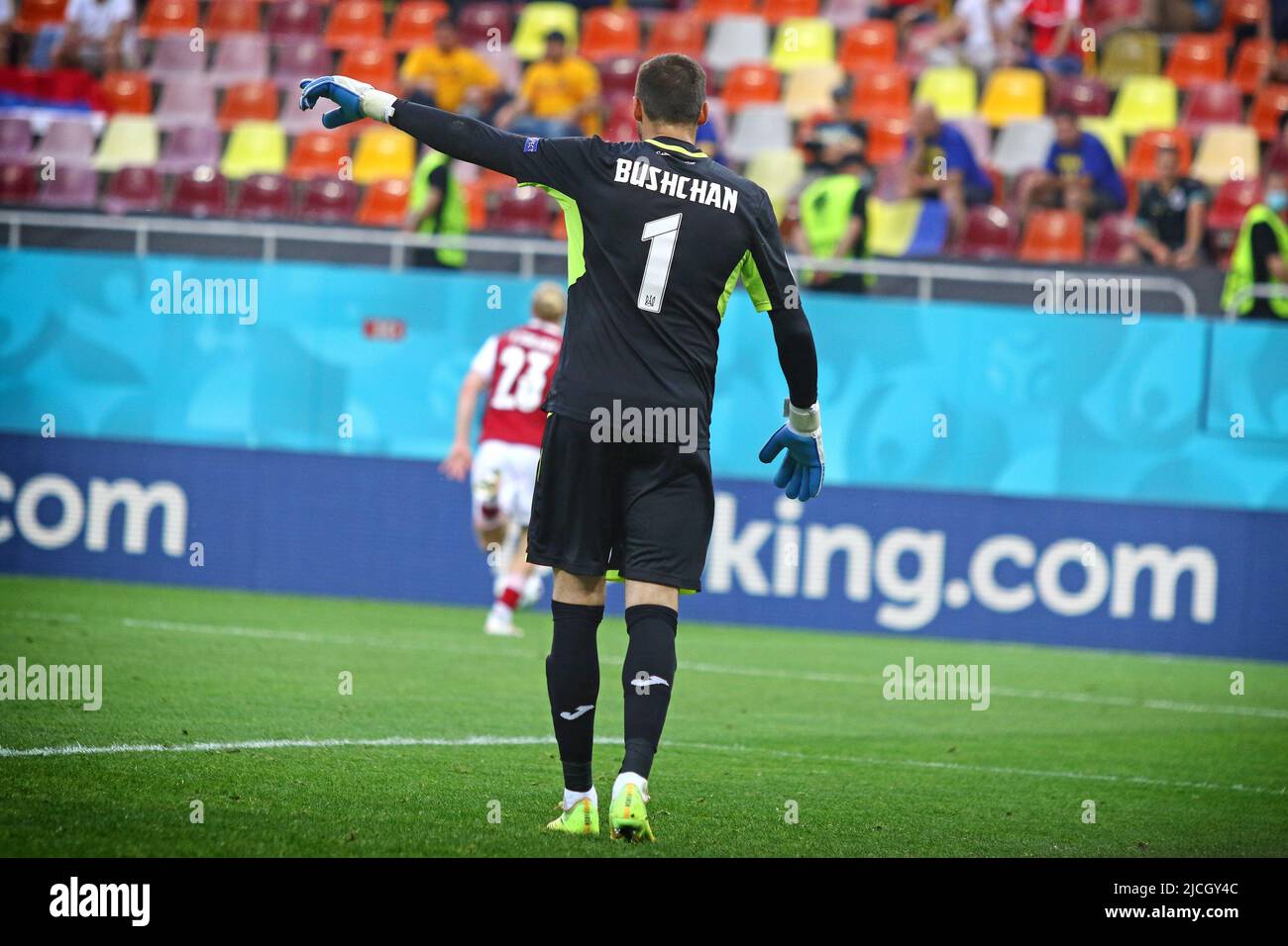 BUCHAREST, ROMANIA - JUNE 21, 2021: Goalkeeper Georgiy Bushchan of ...