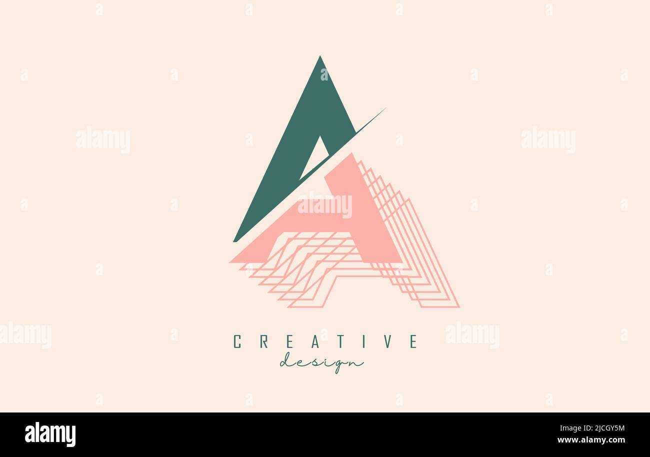 Letter a wireframe hi-res stock photography and images - Alamy